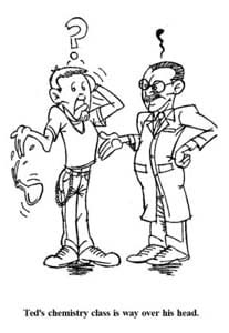 Ted tells his parents he did poorly on his chemistry test. They tell ...